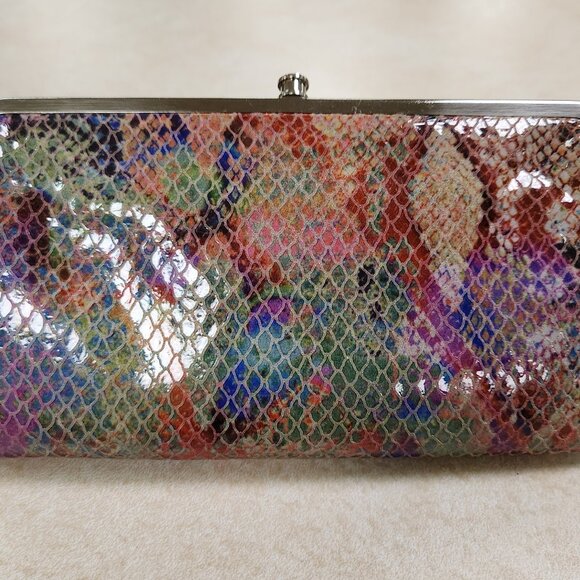 HOBO | Bags | Hobo Lauren Clutch Wallet Multicolor Snake Print 0 ...